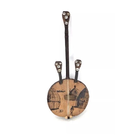 Antique | Art | Vintage African String Brown Senegalese Wood Musical ...